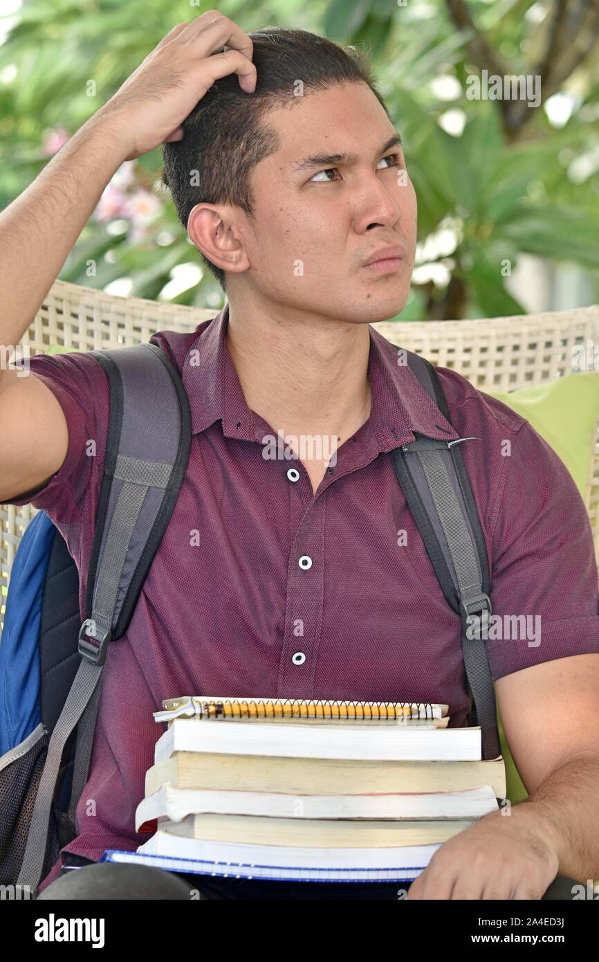 Confused student book hi-res stock photography and images - Alamy