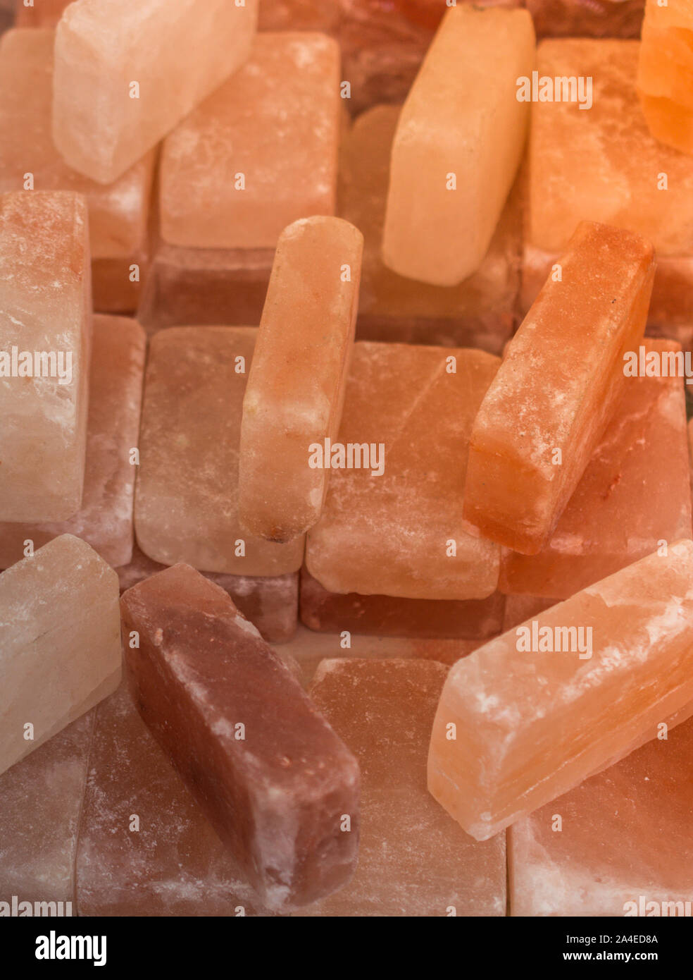 Bars of Organic Himalayan mineral salt as cooking healthy ingredient ...