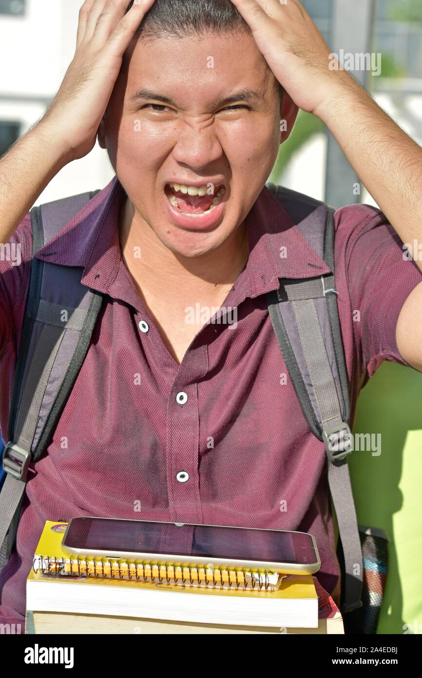 Mad Diverse Student Stock Photo - Alamy