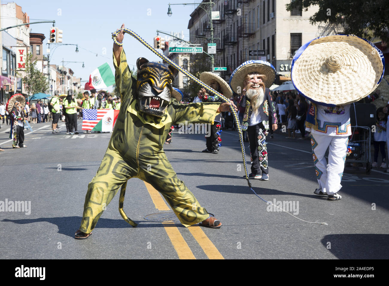 The Mexican Independence Day Parade in Sunset Park, Brooklyn, NY, a ...