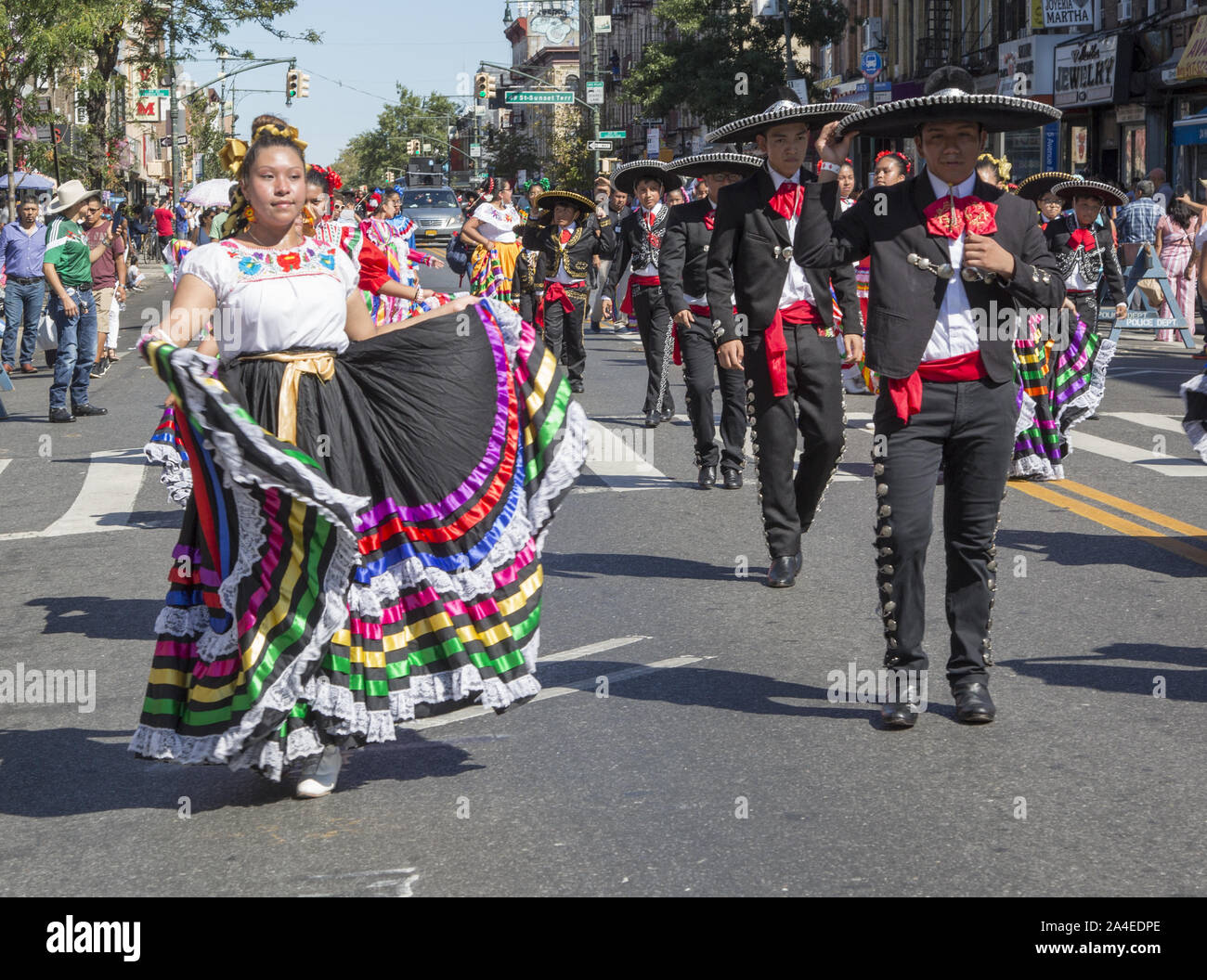 The Mexican Independence Day Parade in Sunset Park, Brooklyn, NY, a ...