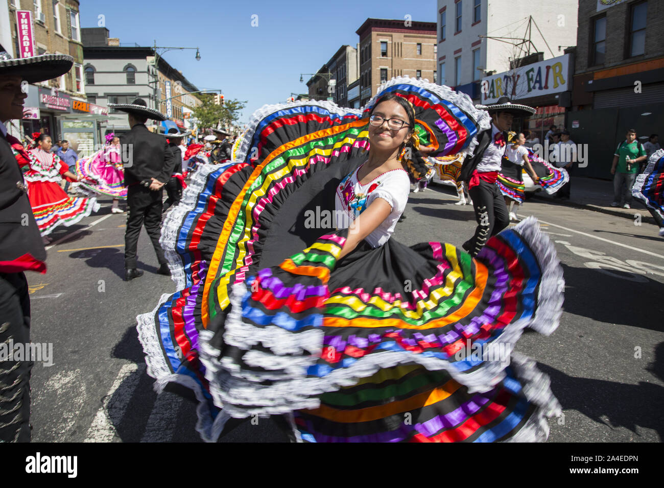 The Mexican Independence Day Parade in Sunset Park, Brooklyn, NY, a ...
