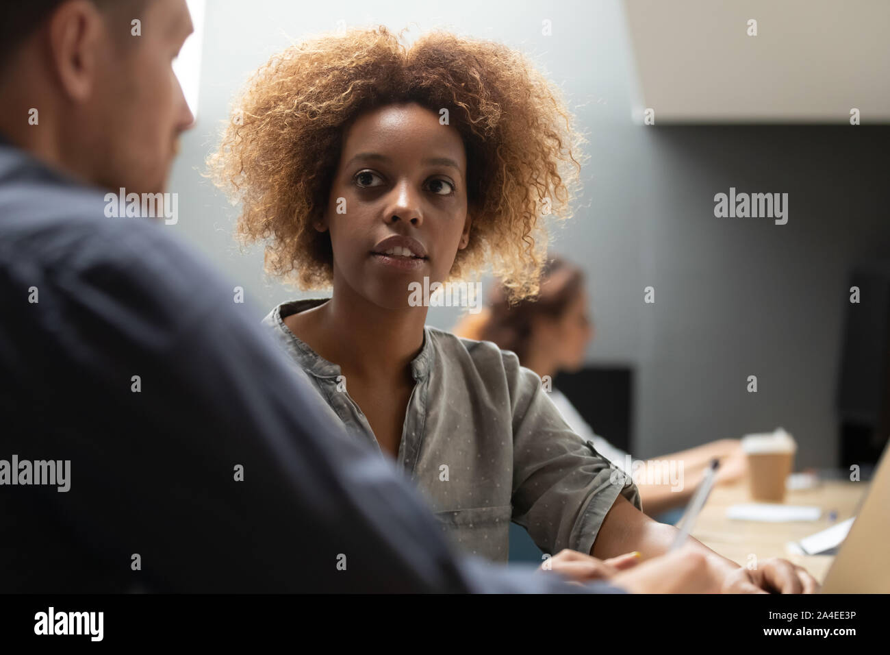 African american business woman talking hi-res stock photography and ...