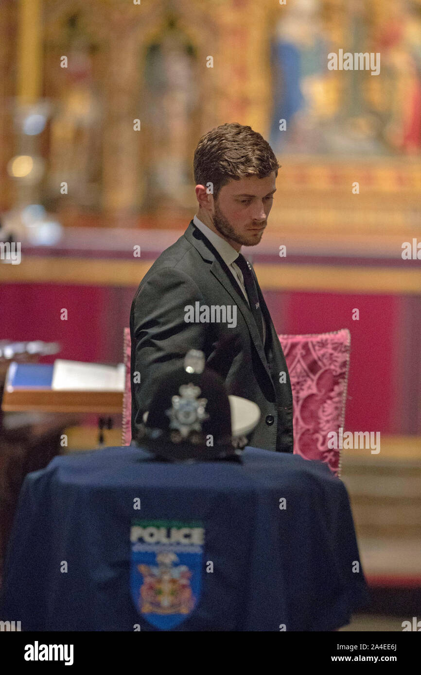 Sean Harper, the brother of PC Andrew Harper, leaves a symbol of his ...