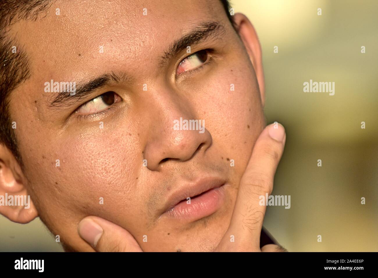 Thoughtful Handsome Filipino Person Stock Photo - Alamy