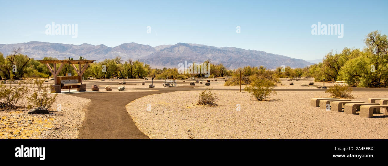Refreshment area in death valley Stock Photo - Alamy