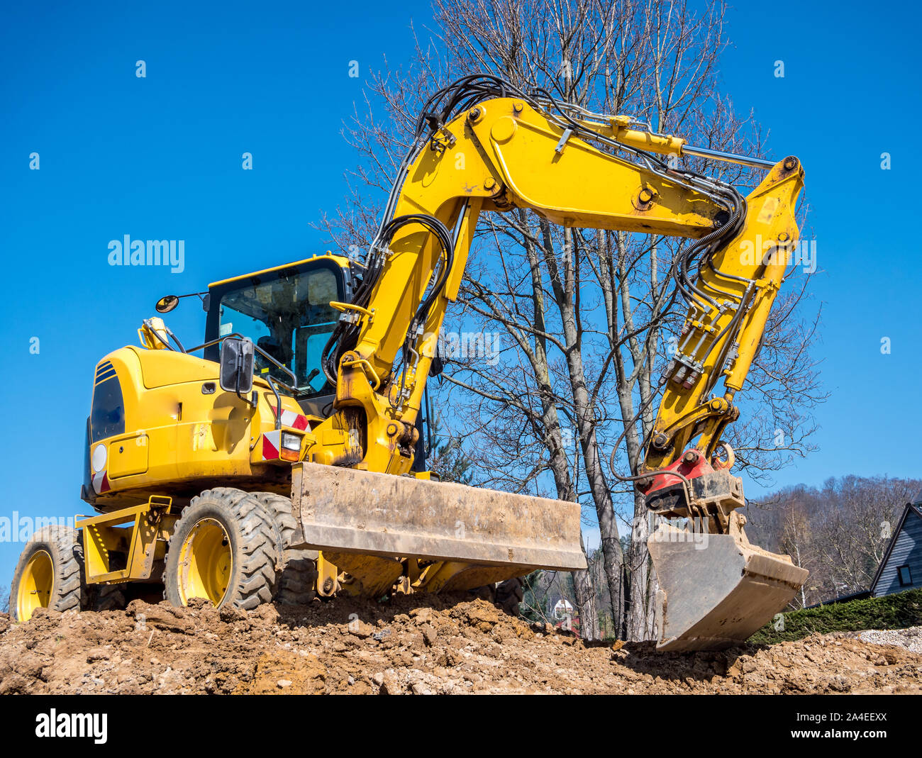Excavator shovel bulldozer Stock Photo - Alamy