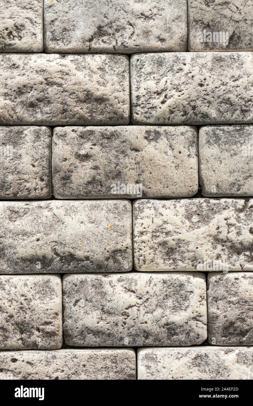Gray wall background of concrete block texture. vertical photo Stock ...