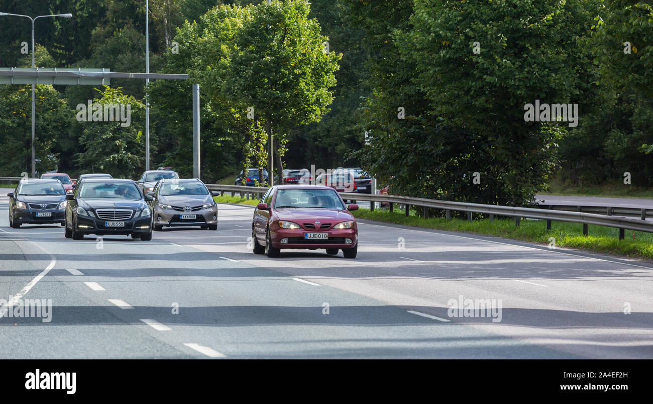 Traffic in city of Helsinki, capital of Finland Stock Photo - Alamy