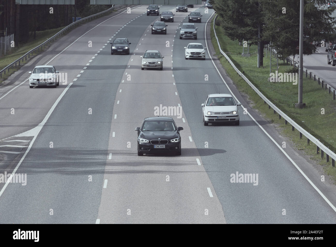 Traffic in city of Helsinki, capital of Finland Stock Photo - Alamy