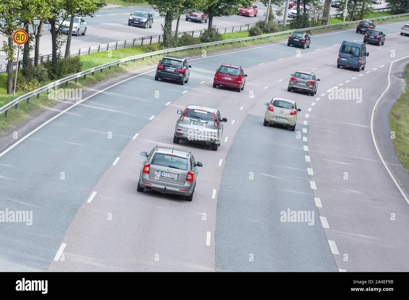 Traffic in city of Helsinki, capital of Finland Stock Photo - Alamy