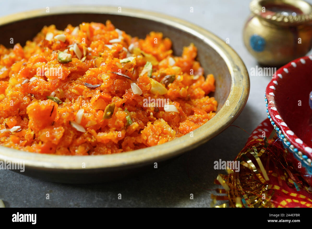 Carrot halwa indian dessert hi-res stock photography and images - Alamy