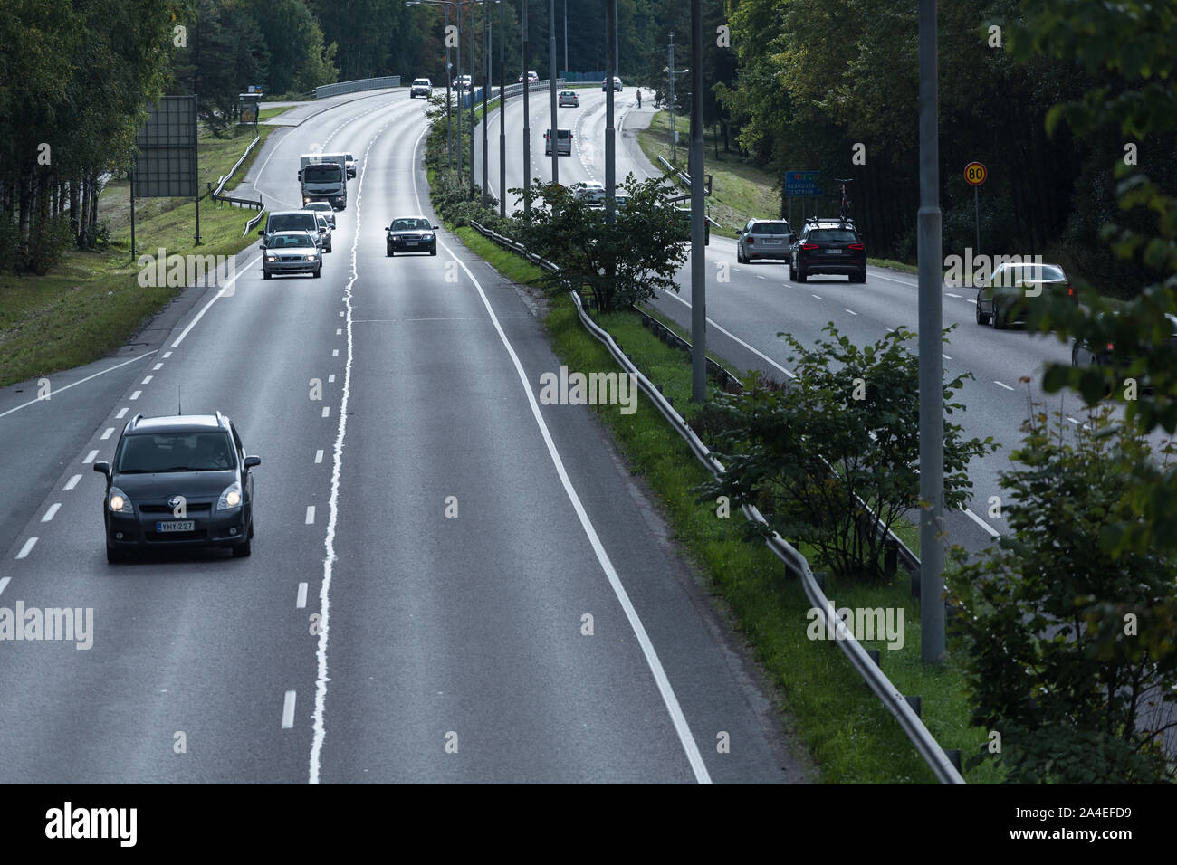 Traffic in city of Helsinki, capital of Finland Stock Photo - Alamy