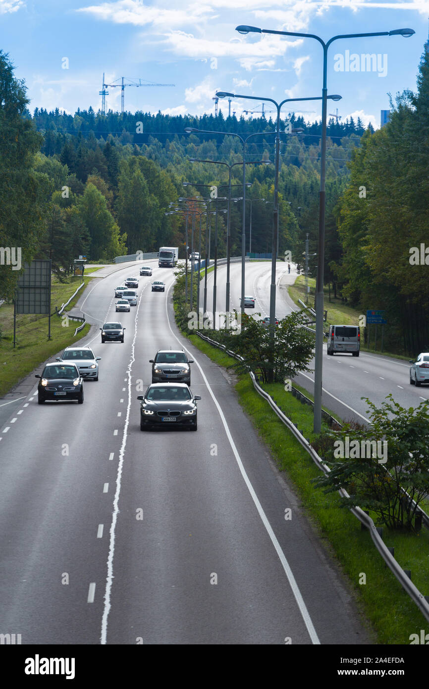 Traffic in city of Helsinki, capital of Finland Stock Photo - Alamy