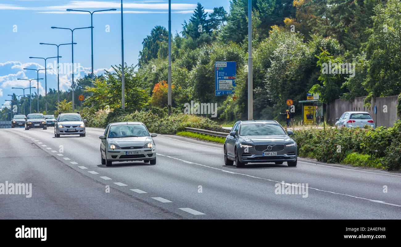 Traffic in city of Helsinki, capital of Finland Stock Photo - Alamy