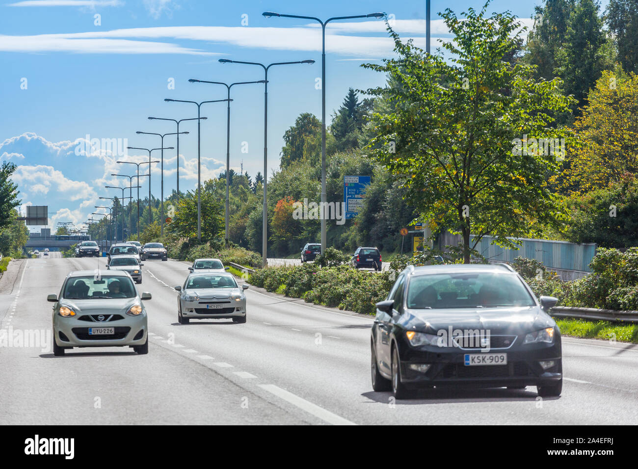 Traffic in city of Helsinki, capital of Finland Stock Photo - Alamy