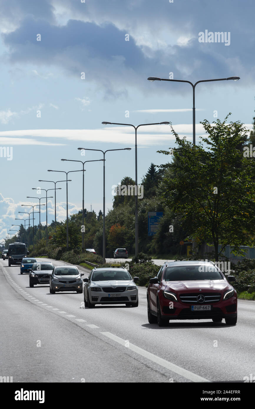 Traffic in city of Helsinki, capital of Finland Stock Photo - Alamy