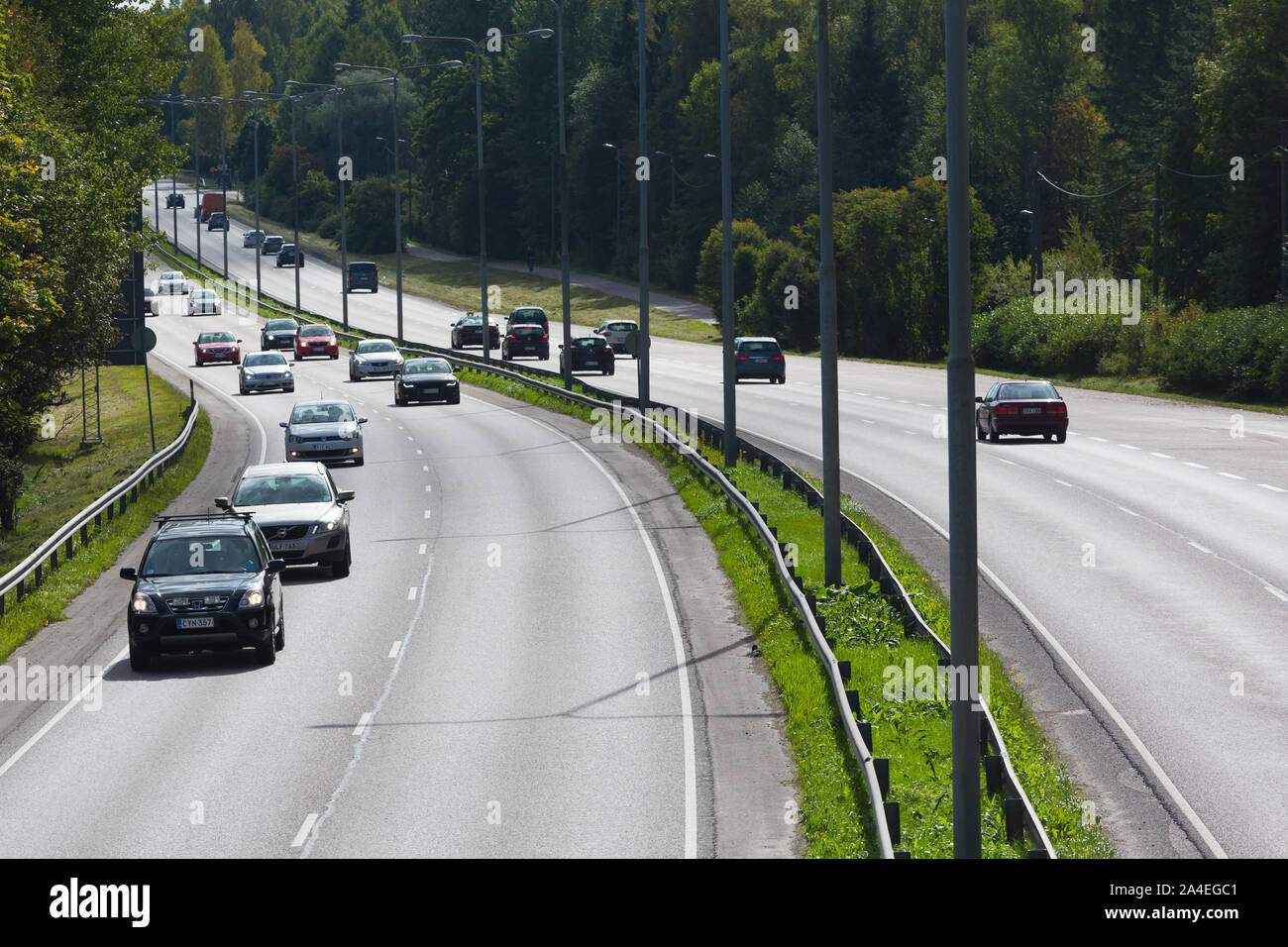 Traffic in city of Helsinki, capital of Finland Stock Photo - Alamy