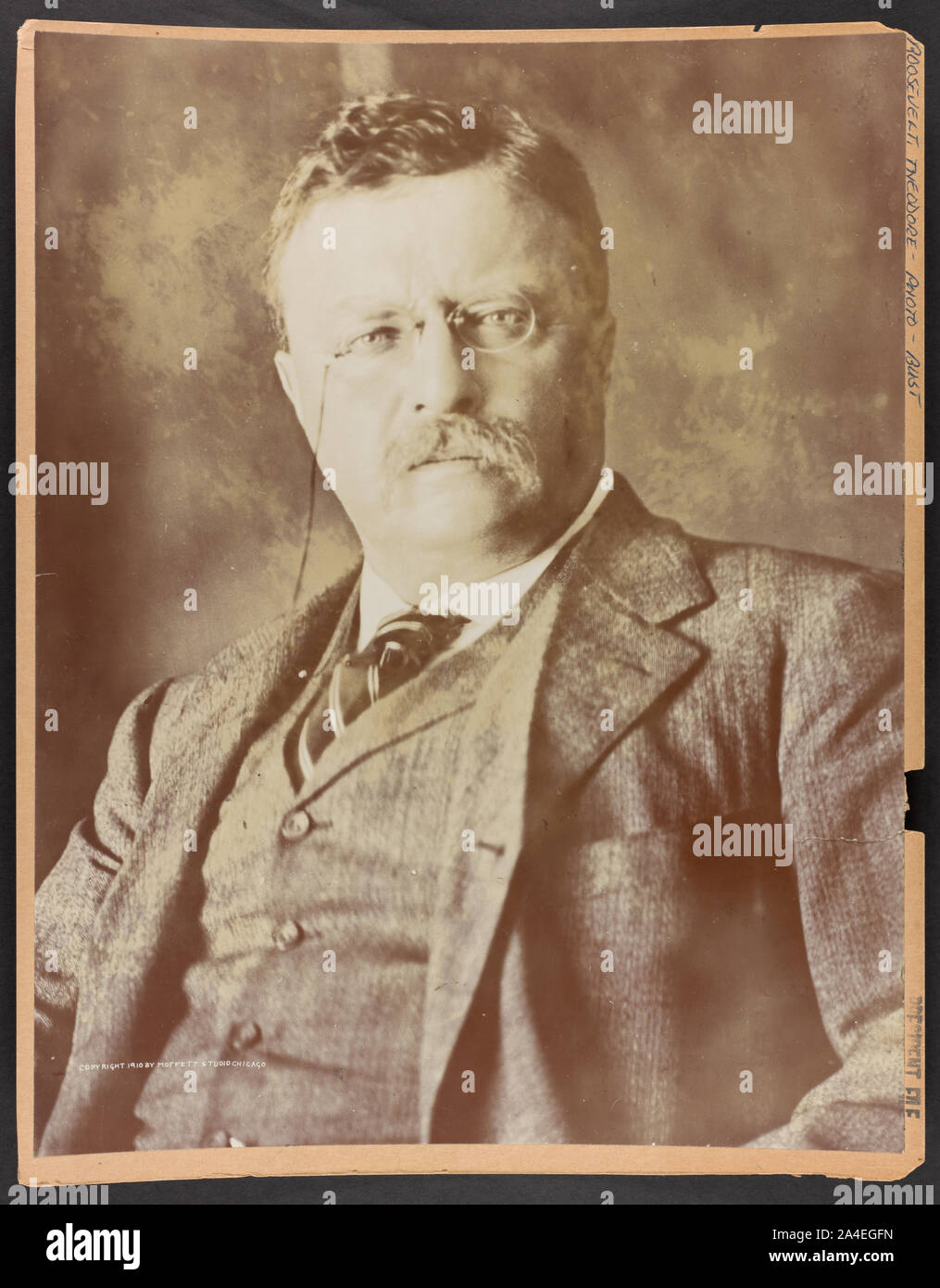 Theodore Roosevelt, bust portrait, facing front Stock Photo - Alamy