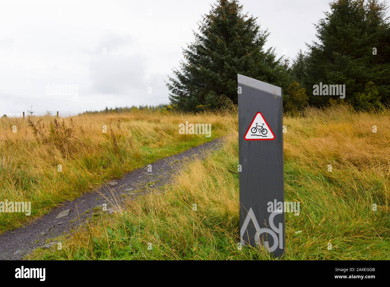 The Alwen Trail walking and cycling track around the Alwen reservoir in ...
