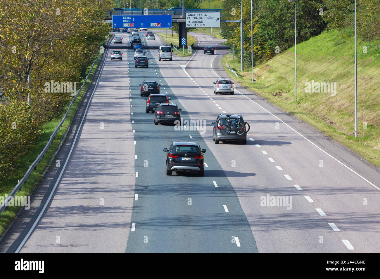 Traffic in city of Helsinki, capital of Finland Stock Photo - Alamy