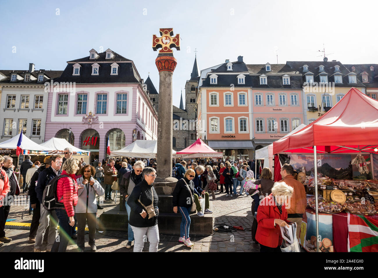 Trier, Germany. The Market Cross (Marktkreuz), symbol of the Market ...