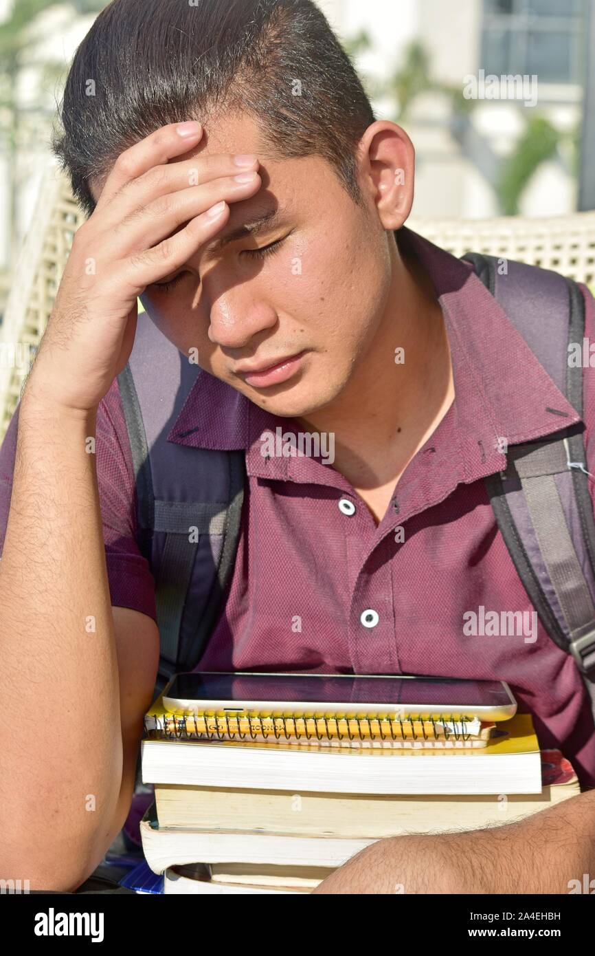 College Asian Student And Disappointment Stock Photo - Alamy