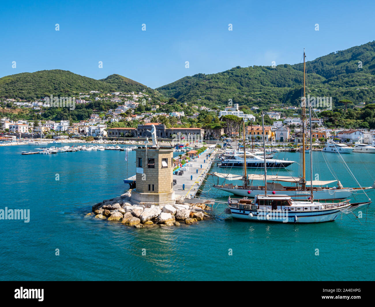 Port of Forio on Ischia in the gulf of Naples Italy Stock Photo - Alamy