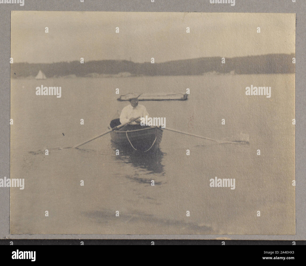 Theodore Roosevelt, seated in canoe, rowing Stock Photo - Alamy