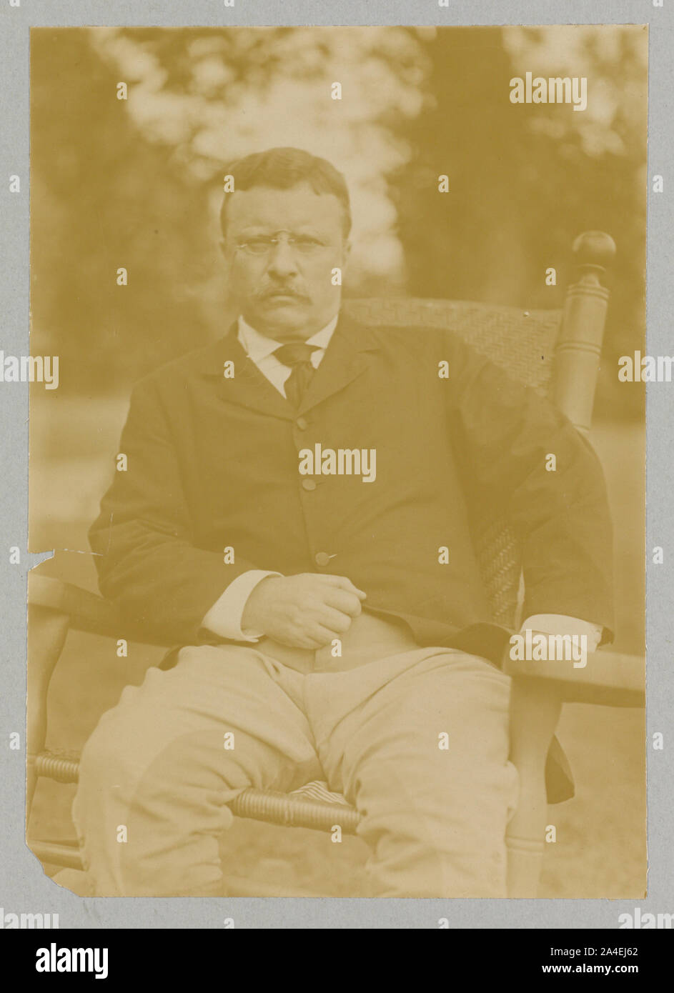 Theodore Roosevelt, three-quarter length portrait, seated Stock Photo ...