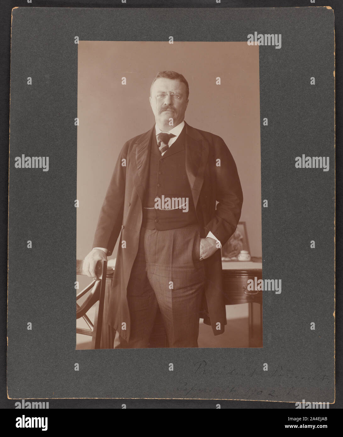 Theodore Roosevelt, three-quarter length portrait, standing Stock Photo ...