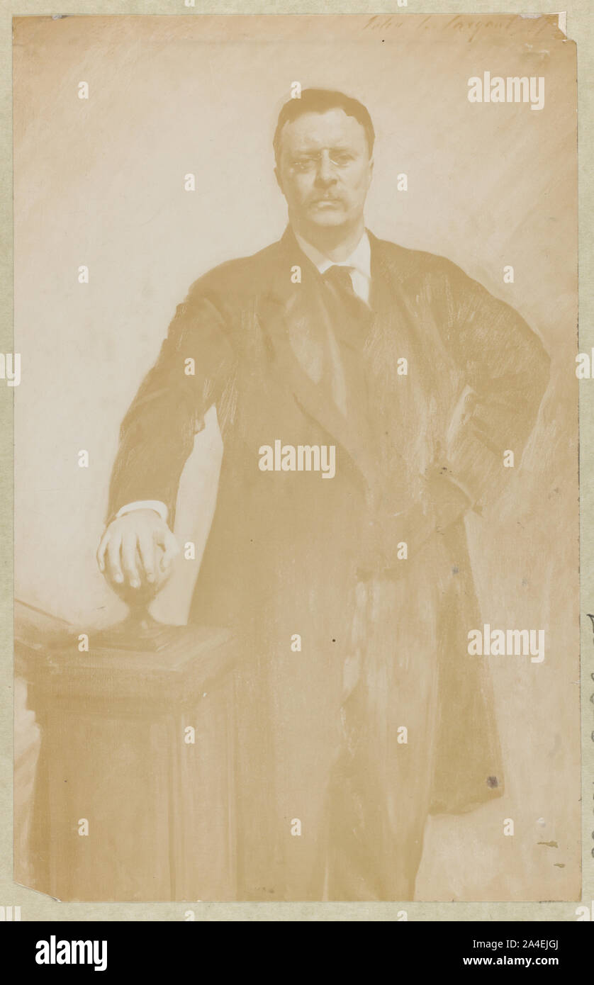 Theodore Roosevelt, three-quarter length portrait, standing, facing ...