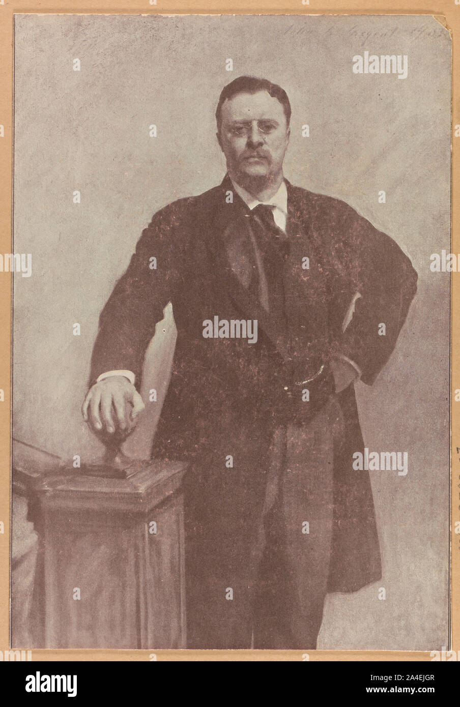 Theodore Roosevelt, three-quarter length portrait, standing, facing ...