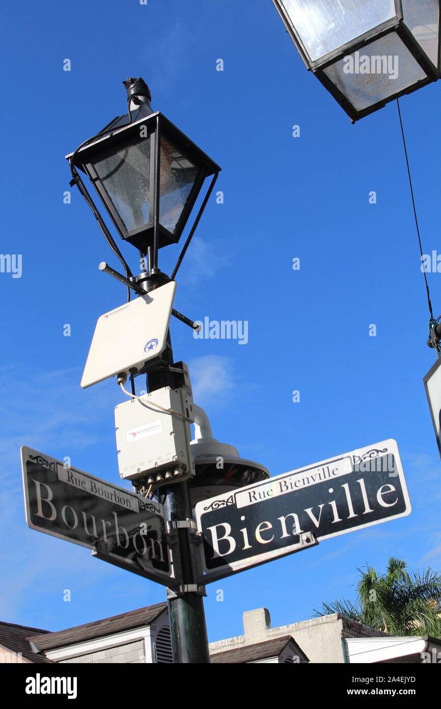 street signs French Quarter New Orleans Louisiana, USA Stock Photo - Alamy
