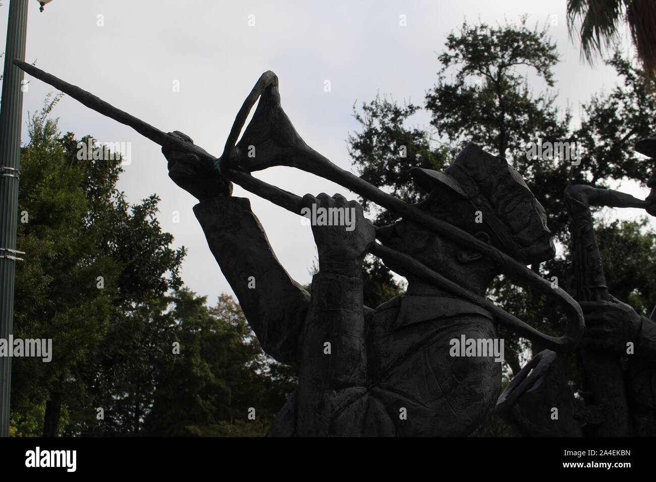sculpture of trombone player Stock Photo - Alamy