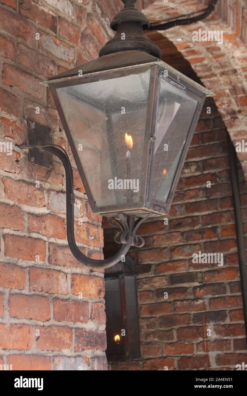 gas lantern on building Stock Photo - Alamy