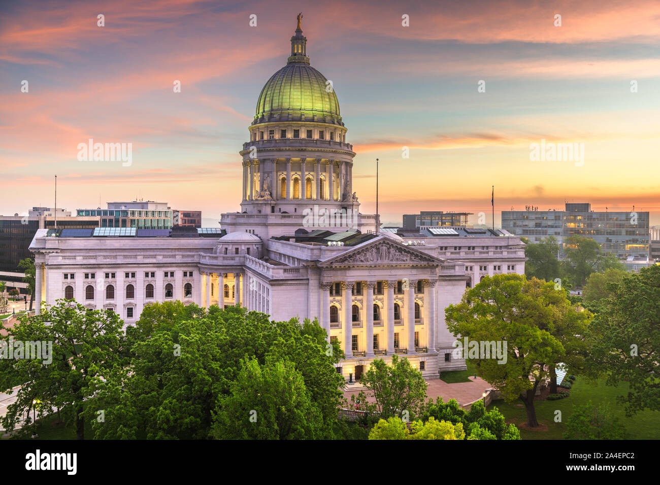 Aerial view downtown madison wisconsin hi-res stock photography and ...