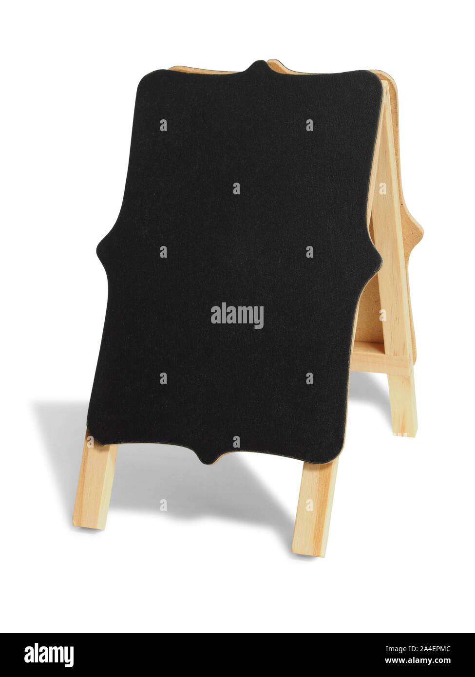 Small wooden blackboad isolated on white background Stock Photo - Alamy