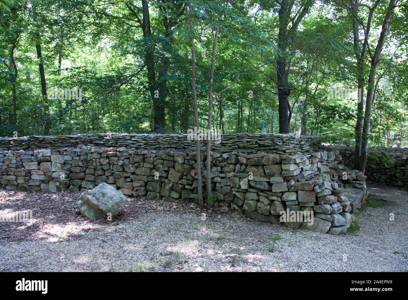 This is an amazing stone wall constructed single-handedly by a man named Tom Hendrix in Florence ...