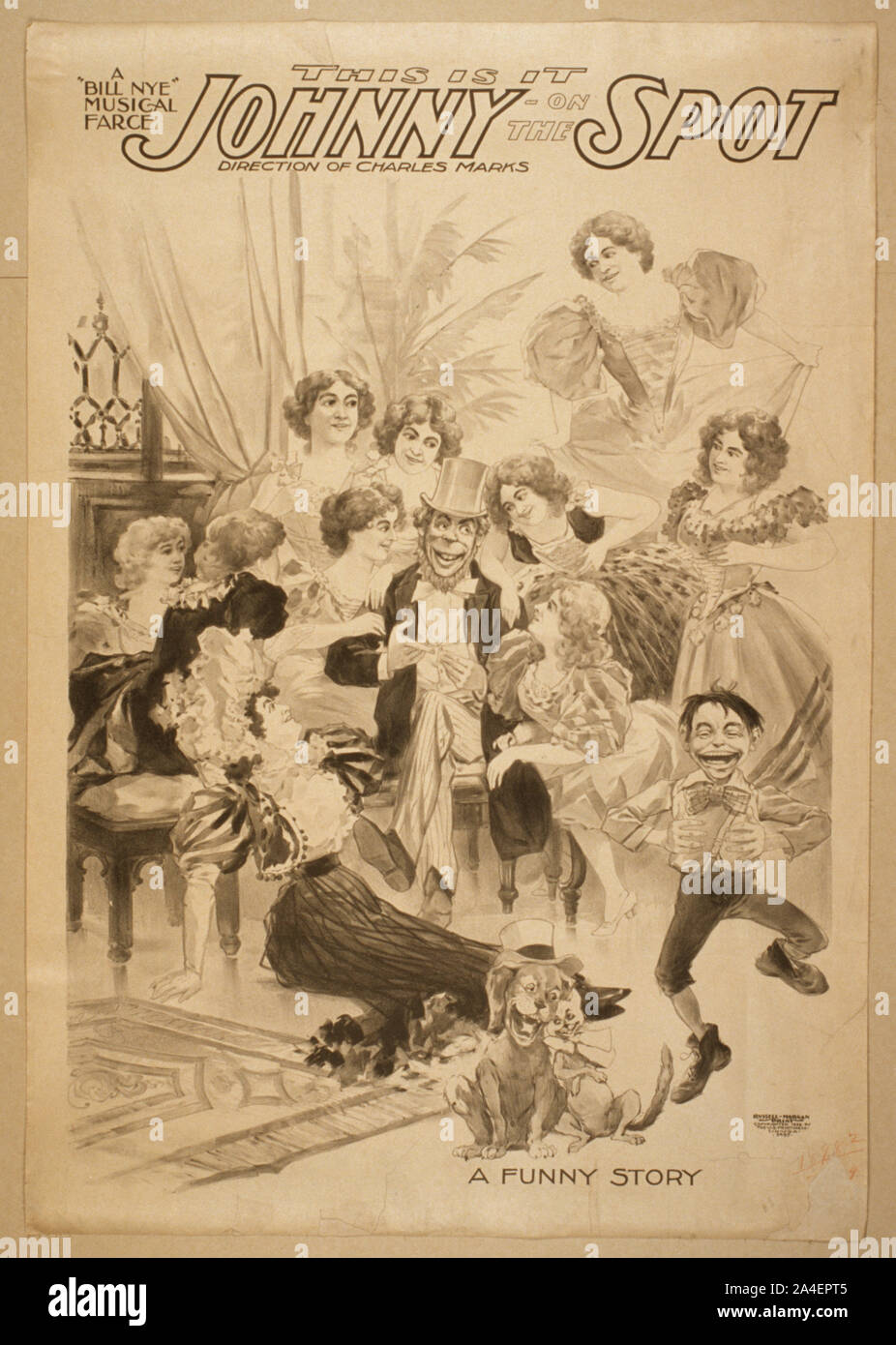 This is it, Johnny on the spot a Bill Nye musical farce Stock Photo - Alamy