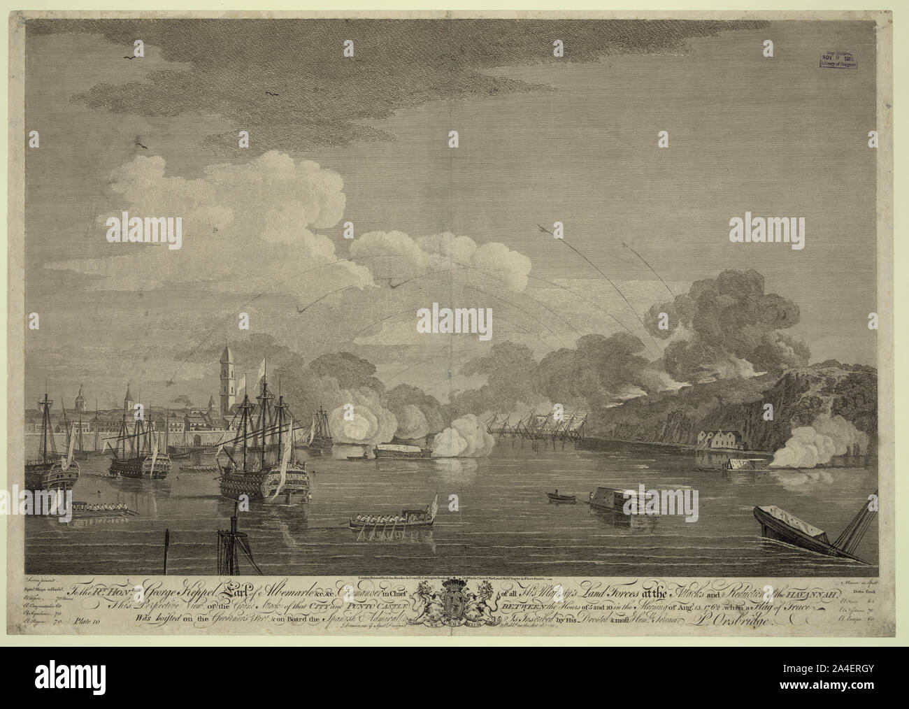 This perspective view of the grand attack of that city and punto castle ...