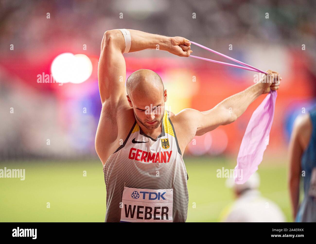 Julian WEBER (Germany/6th place) expands, men's final javelin throw, on ...