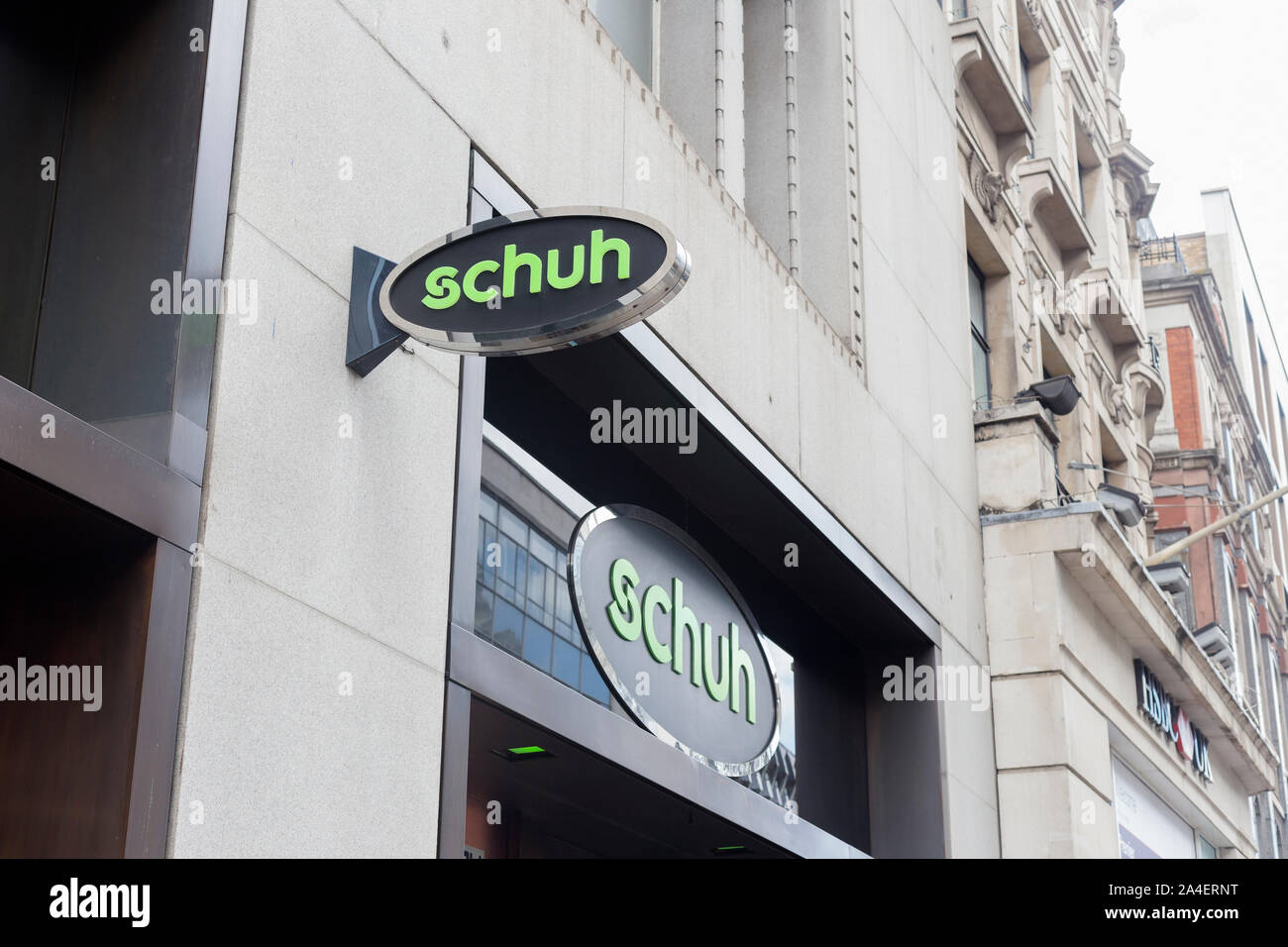 Schuh sign logo, London, England Stock Photo - Alamy