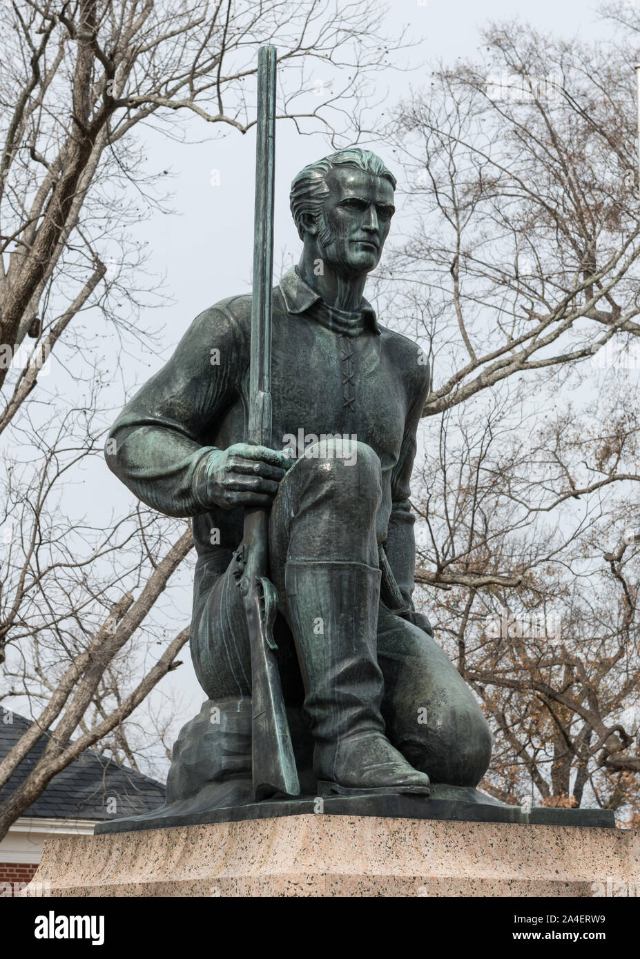 This statue of James Bowie, a hero at the Battle of the Alamo is by ...