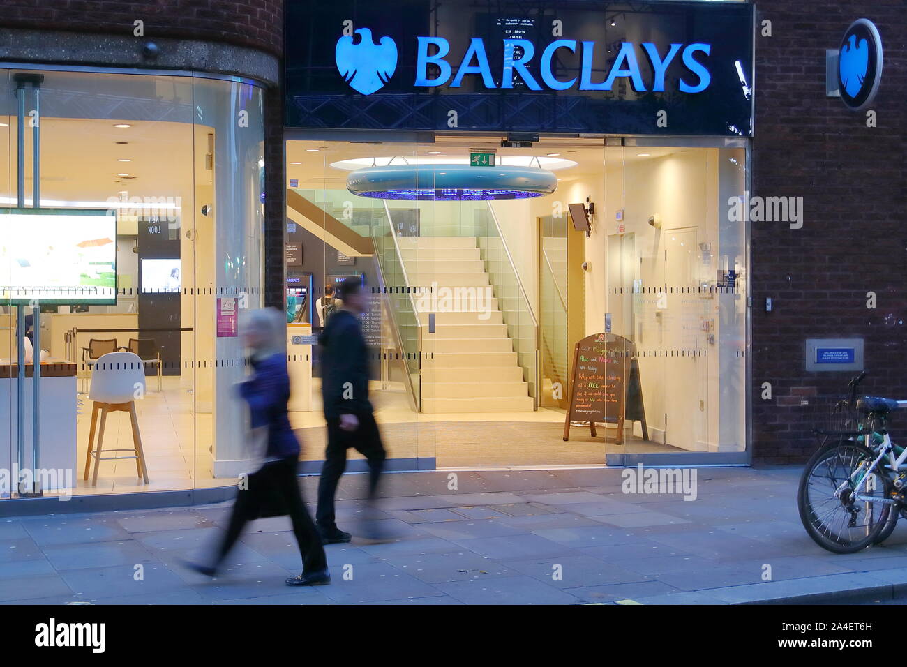 Barclays bank night time hi-res stock photography and images - Alamy