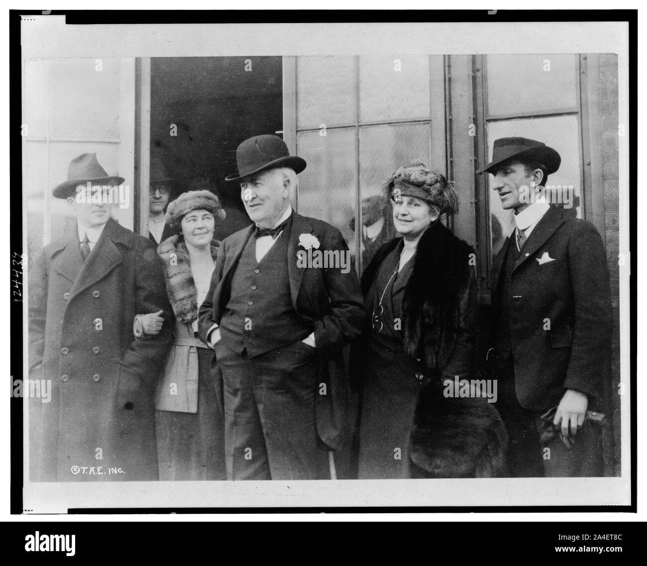 Thomas Alva Edison, three-quarter length portrait, standing, facing ...