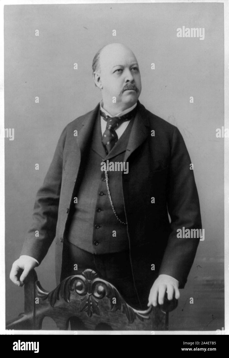 Thomas B. Reed, half-length portrait, standing, facing right Stock ...