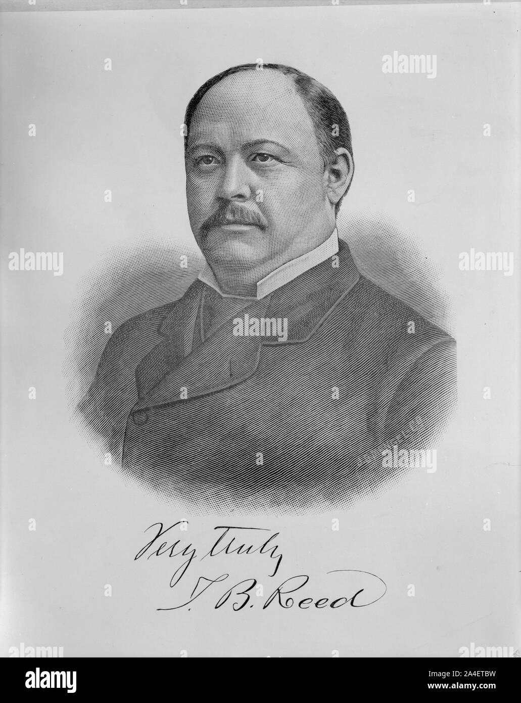 Thomas Brackett Reed, head and shoulders portrait, facing left Stock ...