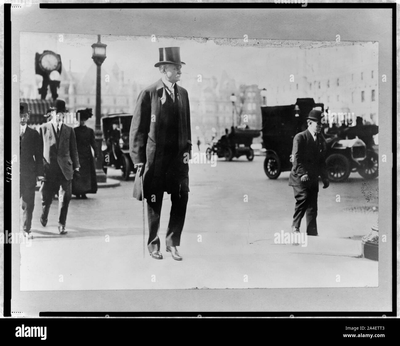 Thomas Fortune Ryan, full-length portrait, walking on street, facing ...