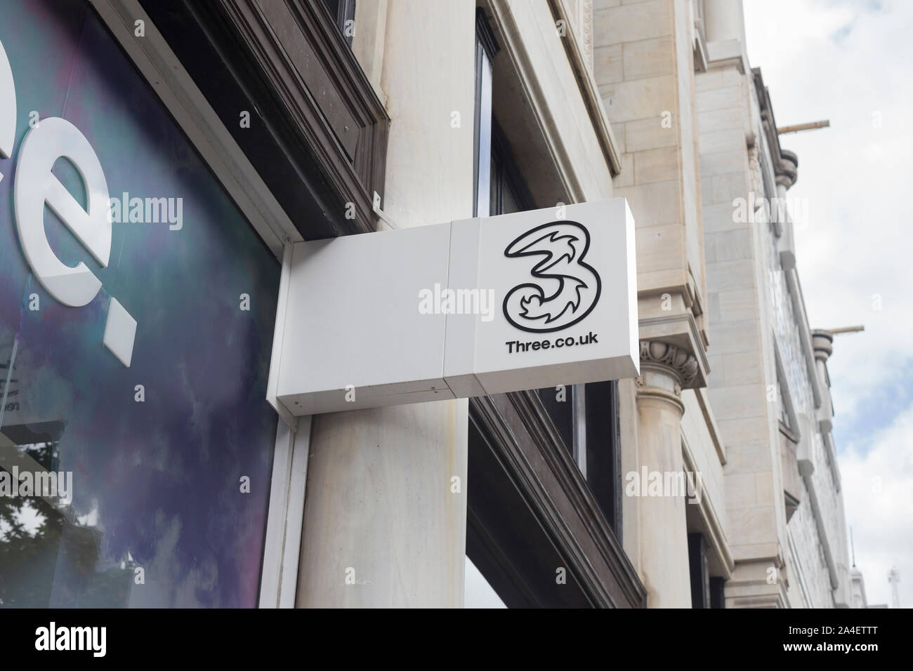 Three sign logo, London, England Stock Photo - Alamy